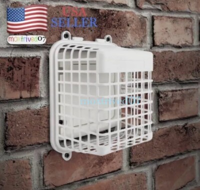 Outdoor Wall Louvered Dryer Duct Vent Exhaust Hood Cap Cover Pest Bird ...