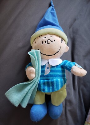 PEANUTS Gang, LINUS Plush, Blue Hat & Blanket, Stuffed Animal ~ Not ...