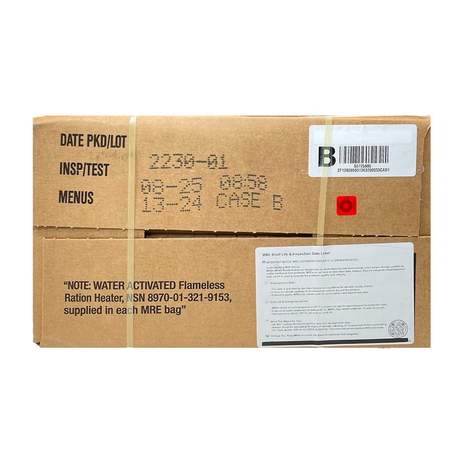 MRE U.S. Military Ready to Eat Meals INSP 2025 1, 2 or 48 Case | eBay