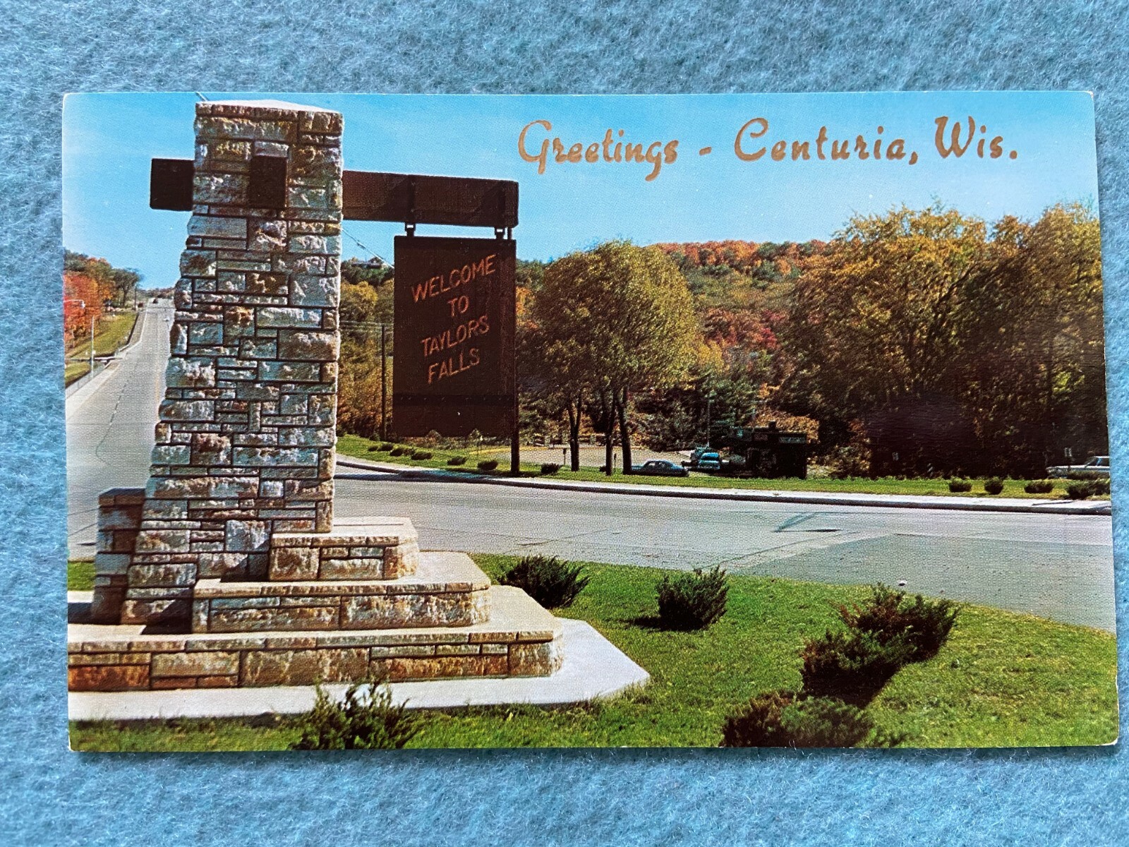Greetings from Centuria, Wisconsin--Taylors Falls, Minnesota, Vintage ...