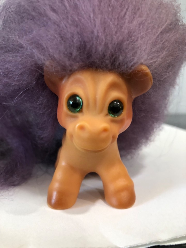 Troll Doll Horse Pony Dam Things 1960s Denmark Rare Purple Hair Green ...