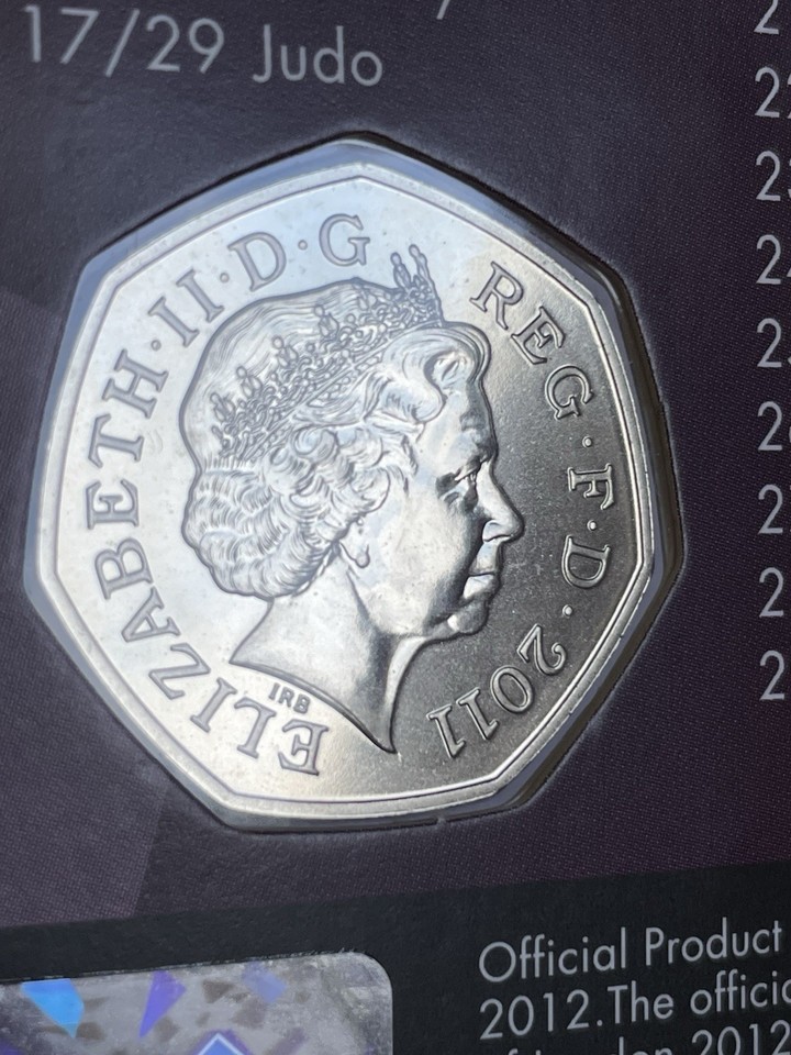 2011 Offside Rule Olympic Football 50p Fifty Pence Coin Uncirculated ...