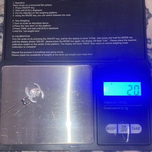 Platinum 950 Double C Mosinite Pendant Charm Stamped Wear Or Scrap 2.00 ...