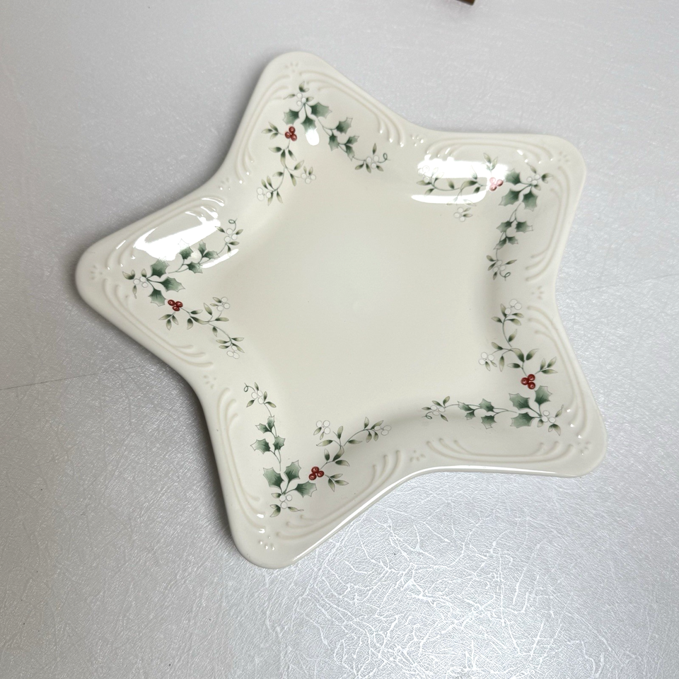 Pfaltzgraff Winterberry Holly Christmas Star Appetizer Plate | eBay UK