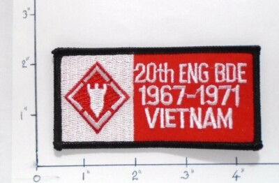 MILITARY EMBROIDERED PATCH - 20th ENGINEER BRIGADE VIETNAM -- IRON-ON ...