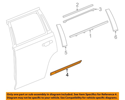 GM OEM 15-20 Tahoe,Yukon Rear Door Exterior Trim-Body Side Mldg ...