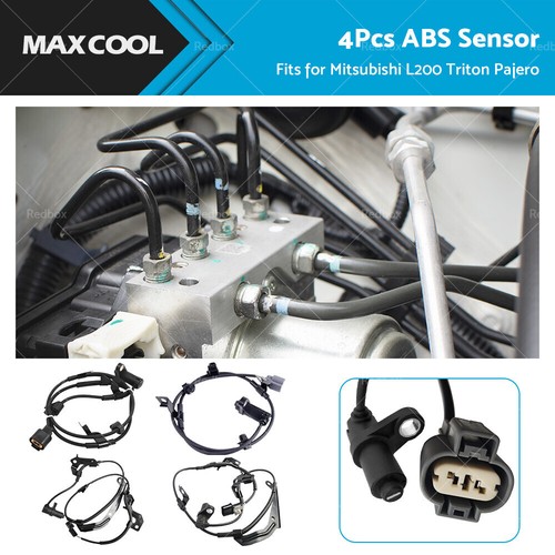 Front Rear Right Left ABS Wheel Speed Sensor Kit For Mitsubishi Triton ...