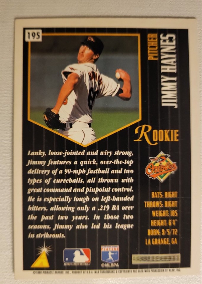 1996 Pinnacle Summit Artist's Proof Jimmy Haynes #195 | eBay