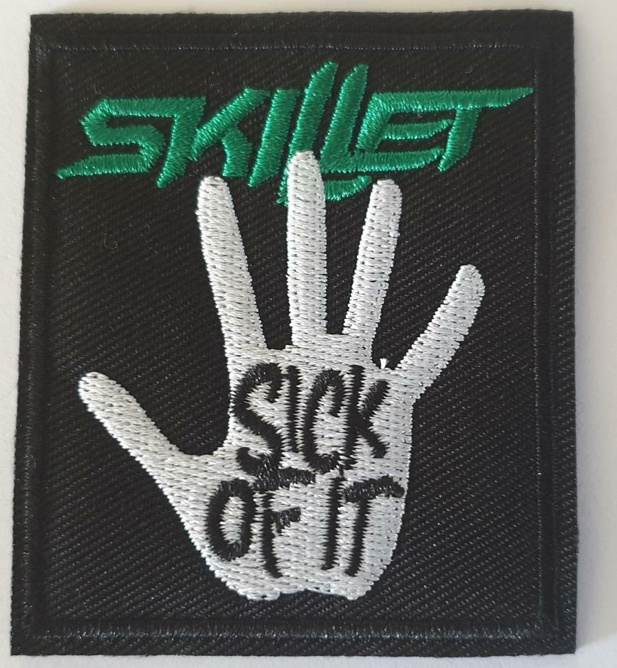 SKILLET IRON ON SEW ON EMBROIDERED PATCH MUSIC BANDS HEAVEY METAL ROCK ...