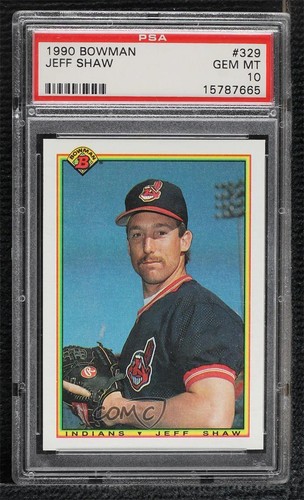 1990 Bowman Jeff Shaw #329 PSA 10 GEM MT Rookie RC | eBay