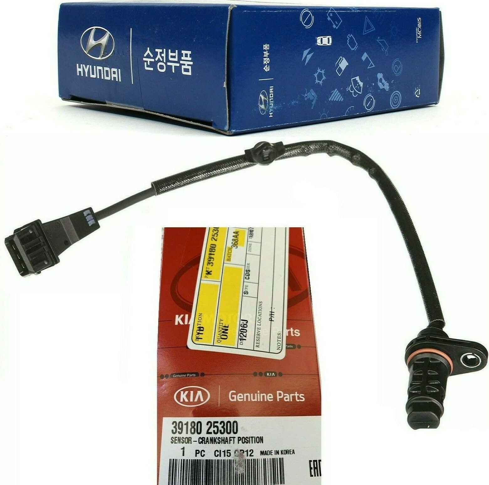 GENUINE Crankshaft Position Sensor Hyundai Kia 2.0L 2.4L Sonata Santa ...