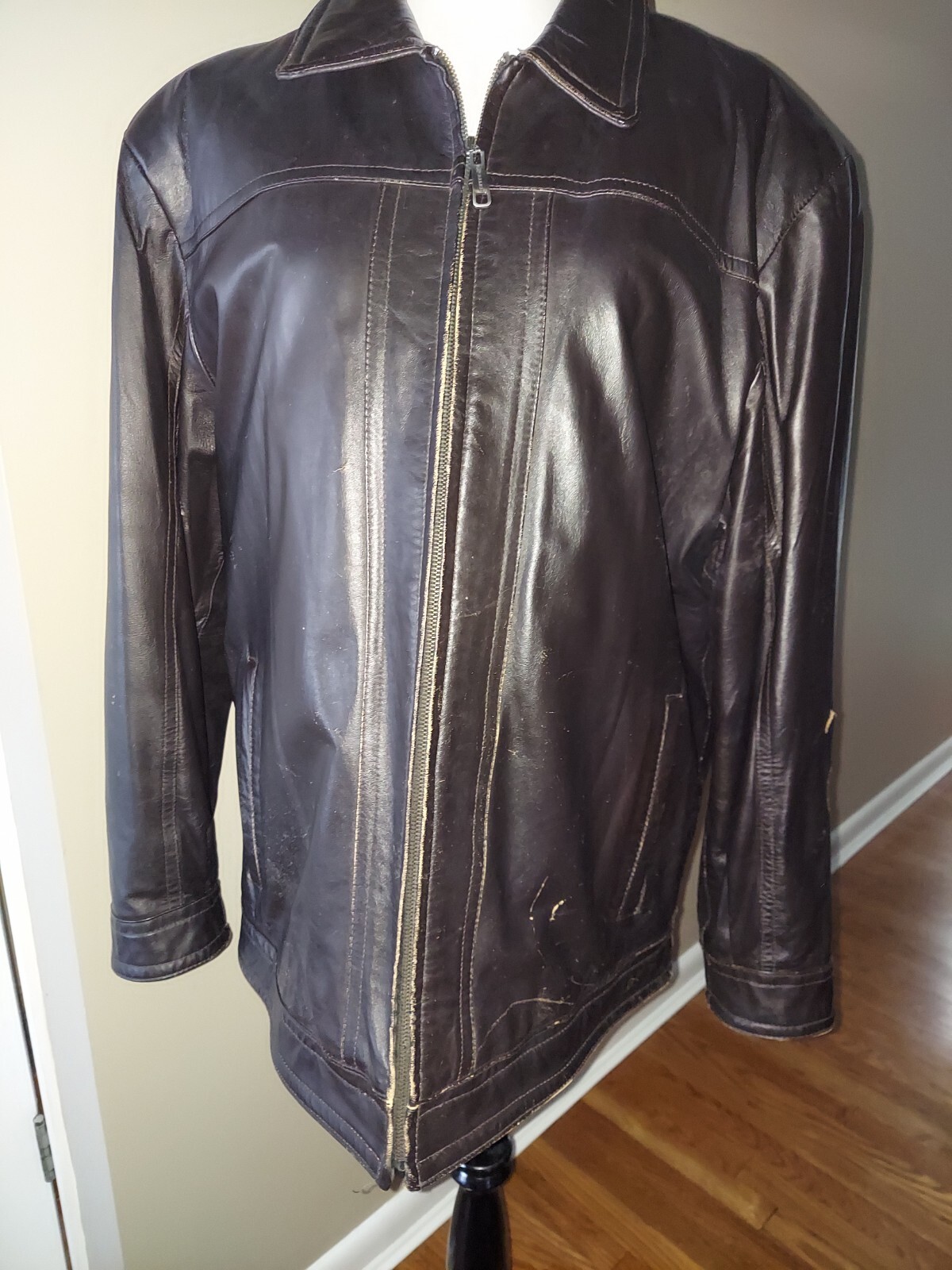 Vintage Mens Excelled Black Leather Jacket Size L | eBay