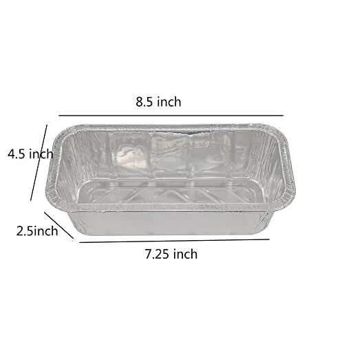 Aluminum Pans for Bread Loaf Baking 50 Pack 8x4 Aluminum Foil Loaf Pan ...