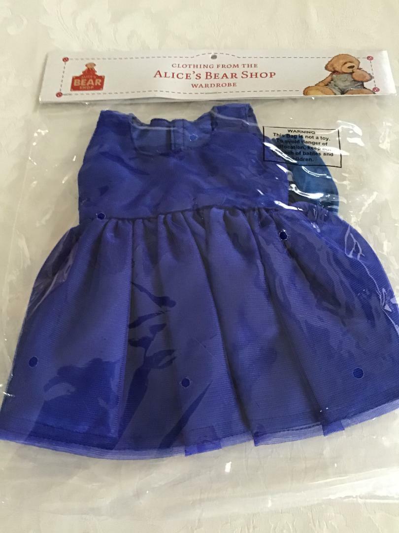 ALICE'S BEAR SHOP CLOTHING TILLY'S DARK BLUE DRESS * BY CHARLIE BEARS ...