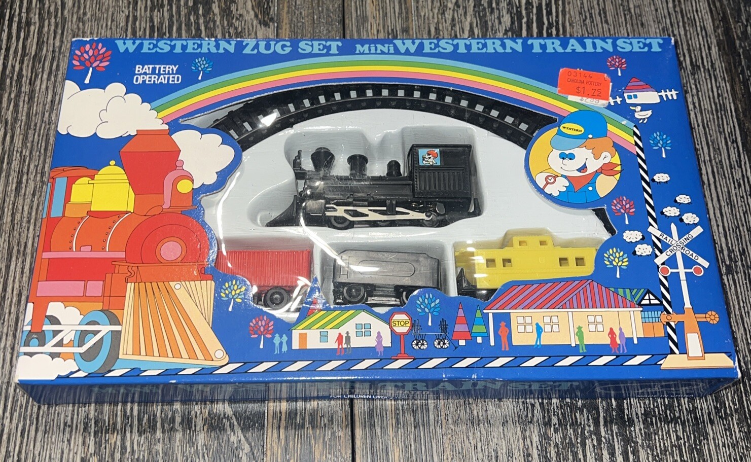 Vintage Mini Western Train Set Battery Operated Track Switching Control ...