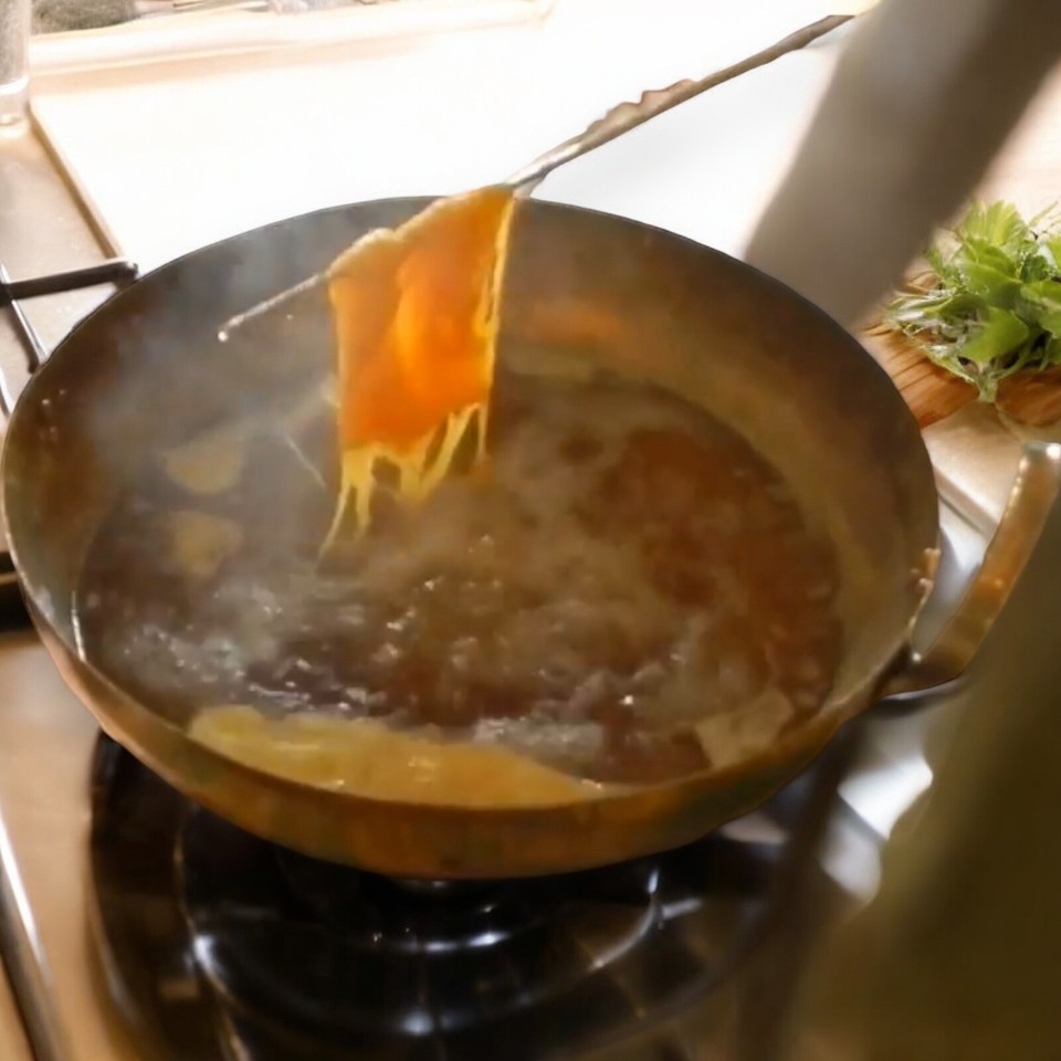 Brass Pan Wok Traditional Thai Cookware Extra Large 17" Food Dessert ...