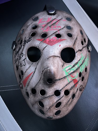 Freddy Vs Jason Mask 3 Autographs Robert Englund, Douglas Tait And Ken ...