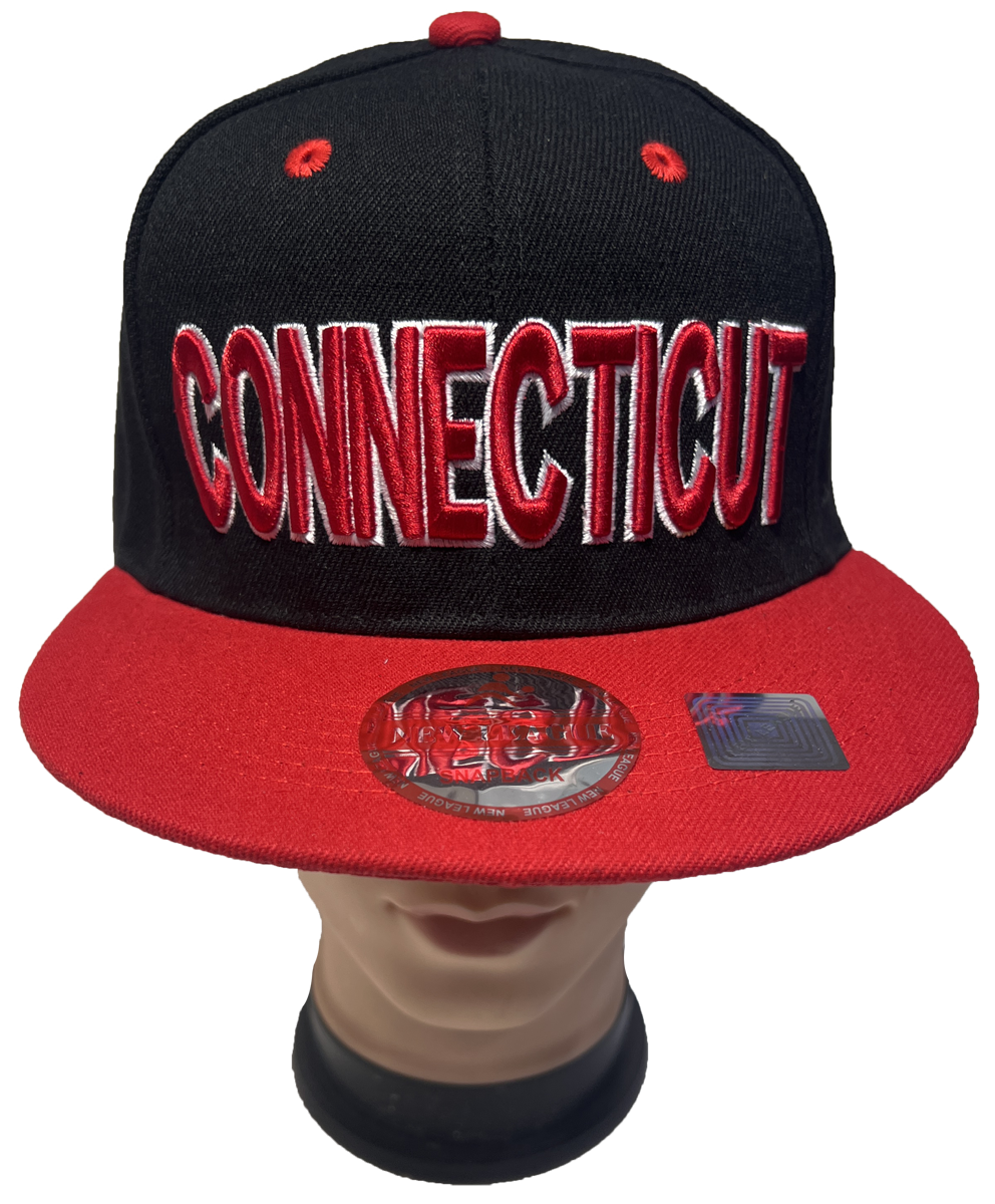 CONNECTICUT 3D Embroidered Snapback Adjustable Baseball Cap Hats LOT 1 ...