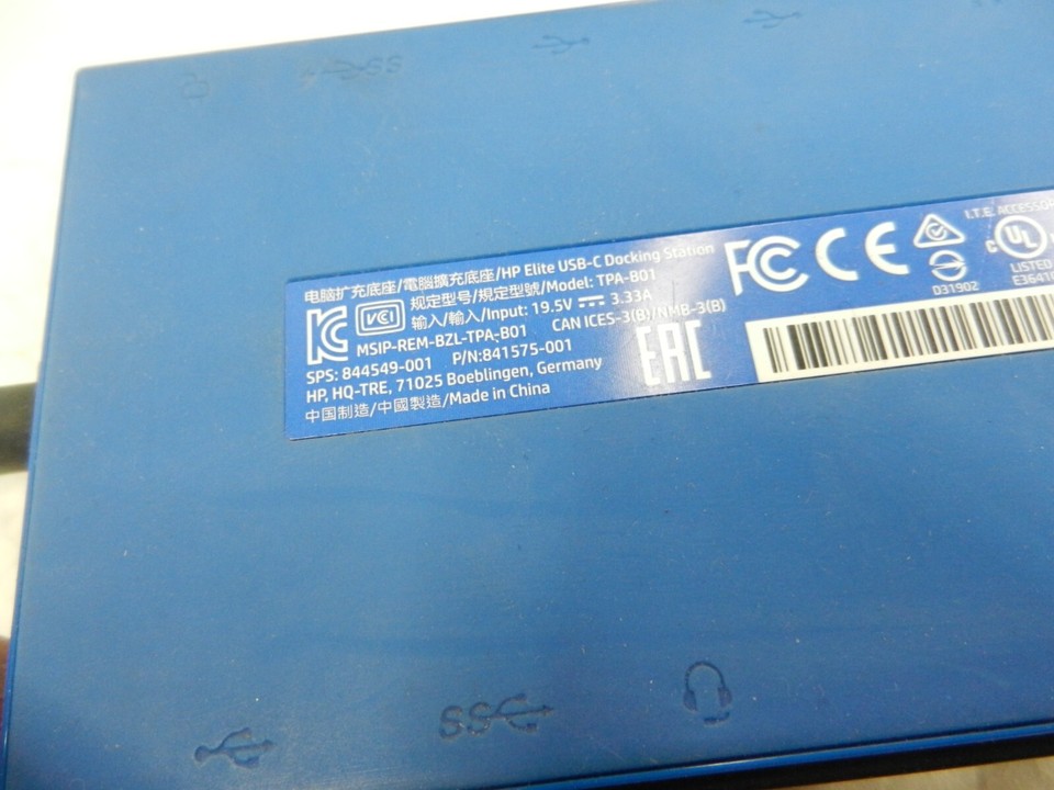 HP Elite USB-C TPA-B01 Docking Station | eBay