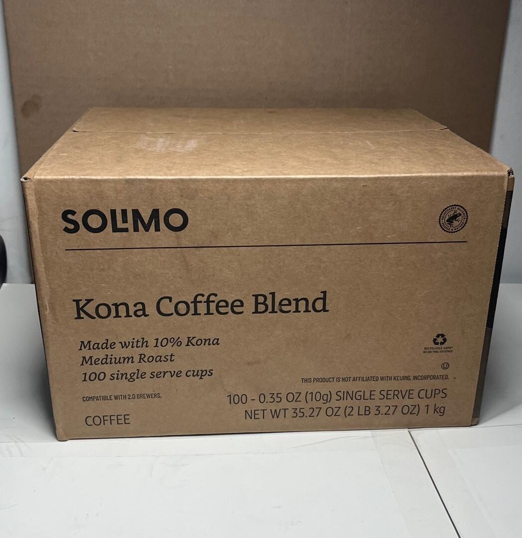 Solimo Kona Blend 100 Count Decaf Roast Coffee K Cups Amazon Bulk 100ct ...