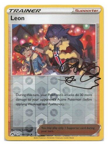 Leon #134/159 Crown Zenith Pokemon tcg REVERSE HOLO | eBay