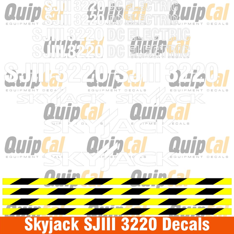 Skyjack SJIII 3219 or SJIII 3220 Scissor Lift Decal Set. Skyjack Decals ...