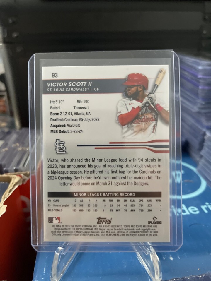 Victor Scott II 2024 Topps Pristine Rookie Card #93 Cardinals | eBay