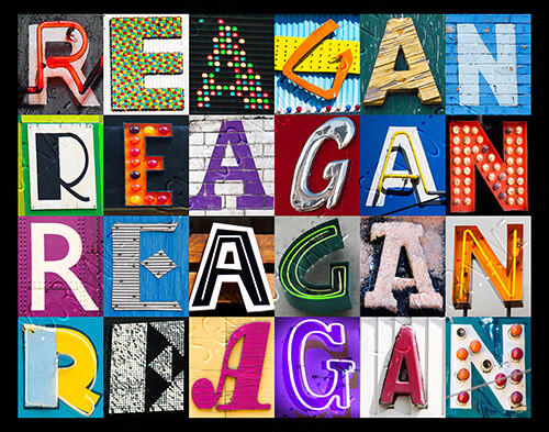 REAGAN Name Poster featuring photos of actual sign letters | eBay