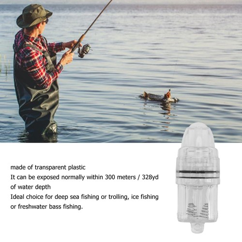 Deep Drop Fishing Light Transparent Plastic AA Battery Powered LED ...