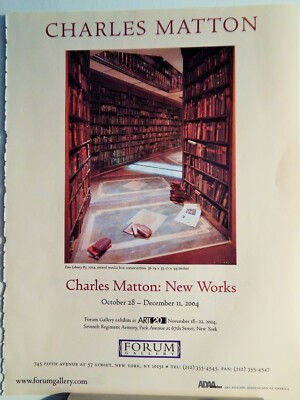 CHARLES MATTON ART PIECE VTG ORIG 2004 ADVERTISEMENT | eBay