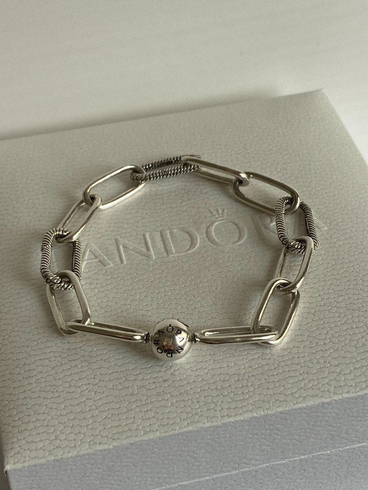 Size 6.9" PANDORA Me Link Silver Bracelet S925 ALE #598373-17.5cm w ...