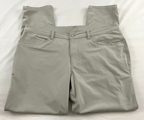 Lululemon ABC Commission Pant Sz. 38x30 Khaki Chino Performance Pants ...