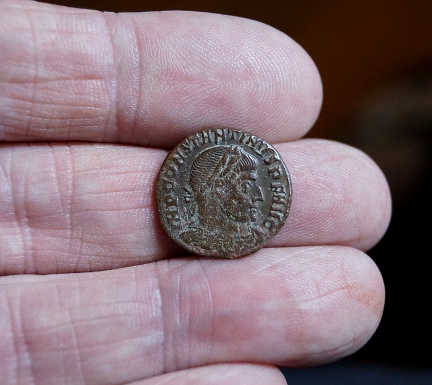 SCARCE CONSTANTINE I, SUN GOD SOL, 312-313 A.D, 18mm, 2.96g, Ancient ...