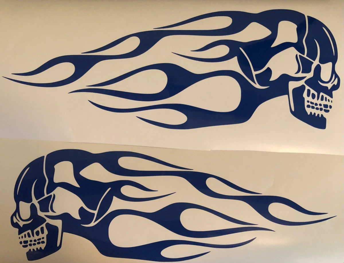 Gas Tank Flames Skulls