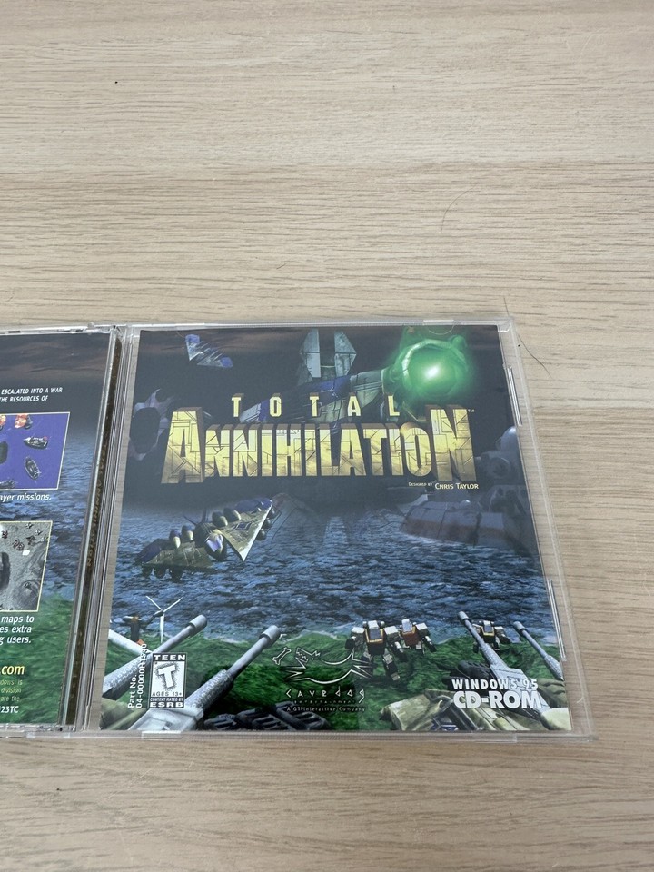 Vintage 1997 Total Annihilation Warfare Game - Windows 95 PC CD-Rom - 2 ...
