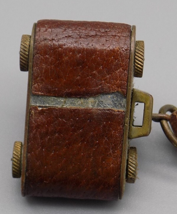 Vtg Miniature Figural Camera Key Chain Pocket Watch Fob Leather Strap ...