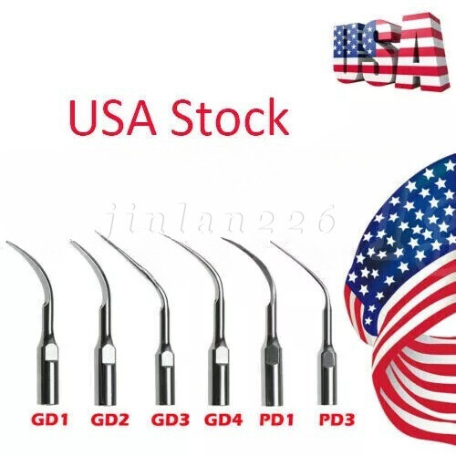 6 Types Dental Ultrasonic Perio Scaler Endo Scaling Tips fit DTE ...