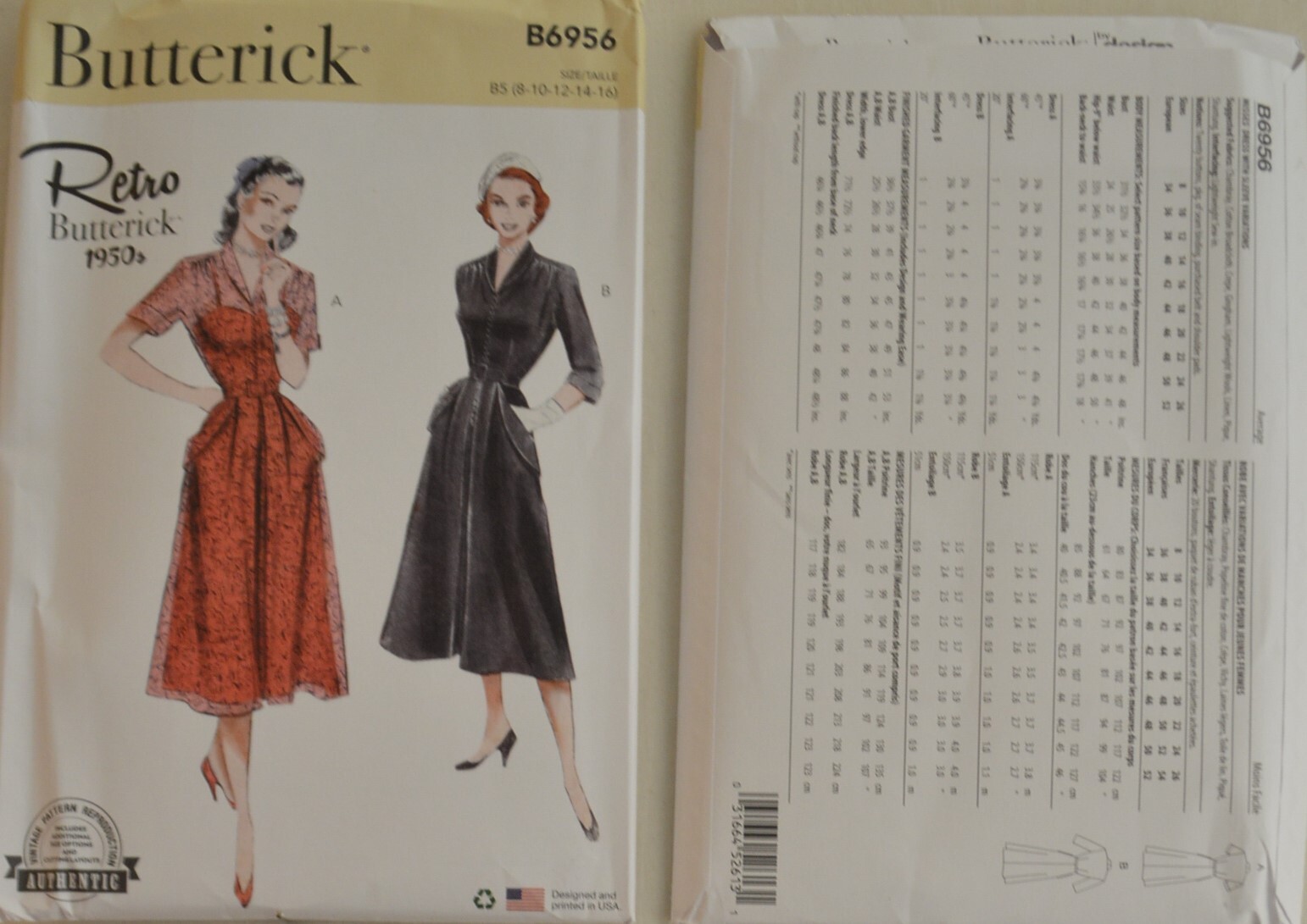 Butterick 6956 - Misses' dress with sleeve variations | eBay