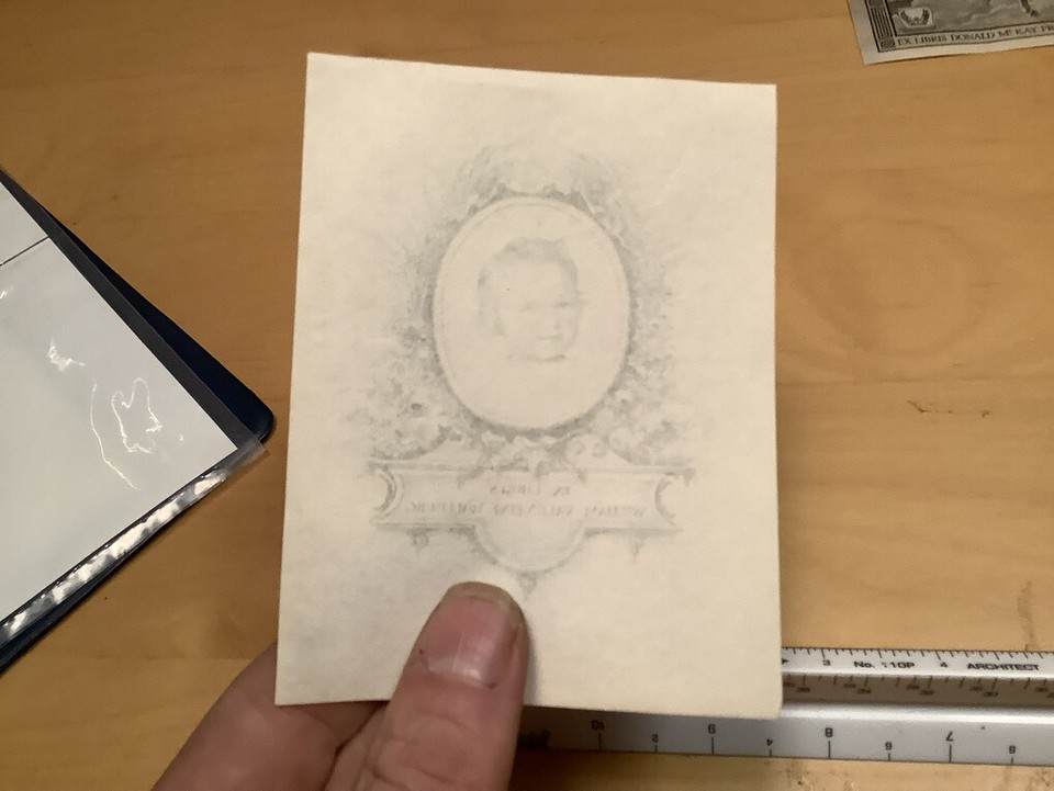 Original BOOKPLATE - ex libris - WILLIAM VALENTINE WALBURG w baby ...