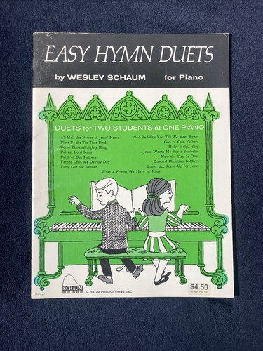 Easy Hymn Duets by Wesley Schaum for Piano Paperback Music Book f155 | eBay