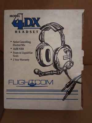 FLIGHTCOM CLASSIC 4DX CLASSIC HEADSET - DUAL GA PLUGS [][][]was never ...
