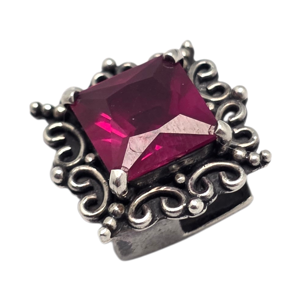RETIRED LORI BONN STERLING SILVER RUBY SLIDER PENDANT 3GR #3452 | eBay