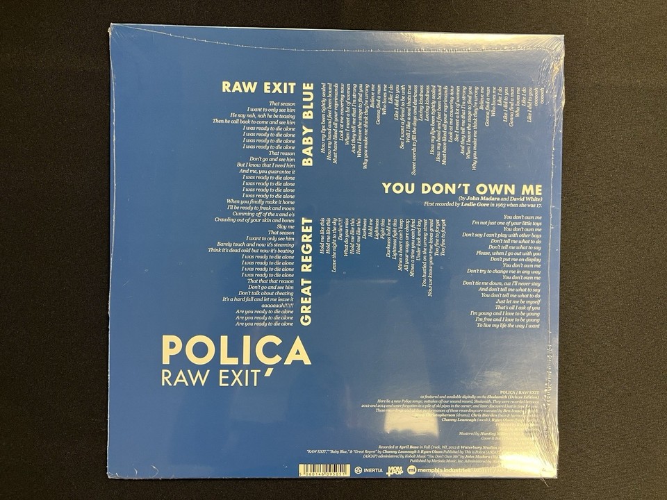 POLIÇA / Raw Exit 10” Vinyl EP M/M Brand New Sealed Electronic Goth ...