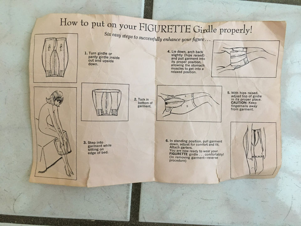 NIP VTG Figurette Long Leg Girdle Shaper w/Garters 2117 Petite Size XXS ...