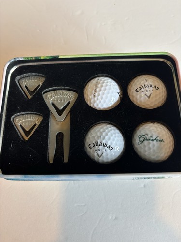 Callaway Golf “The Greenbrier” Tin w/ 4 Balls, Divot Tool & Ball ...