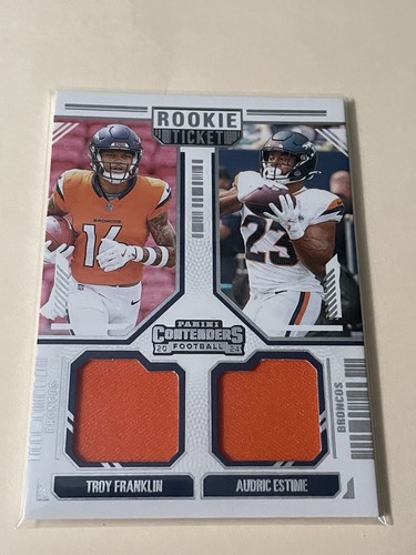 2024 Panini Contenders Troy Franklin Audric Estime Rookie Ticket Dual ...