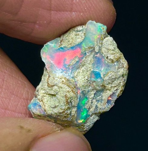 Natural Dry Ethiopian Opal Rough 10.00 Carat Cut Grade Multi Fire Opal ...