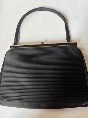 Vintage Coblentz Original Black Ribbed Satin Purse with Accessories | eBay
