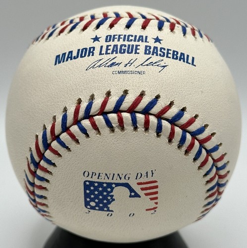 2002 MLB OPENING DAY CEREMONIAL 1ST PITCH RAWLINGS OFFICIAL LOGO BALL ...