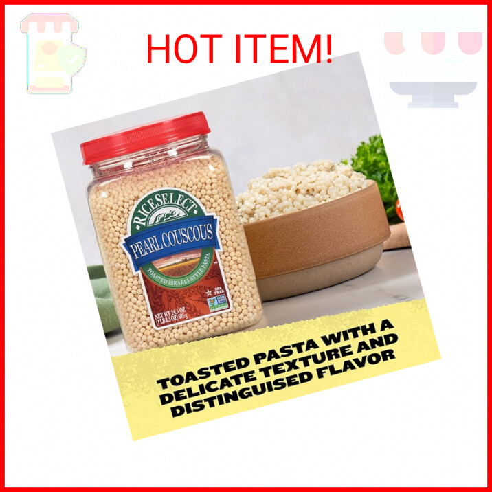 RiceSelect Pearl Couscous, Israeli-Style Non-GMO Wheat Couscous Pasta ...